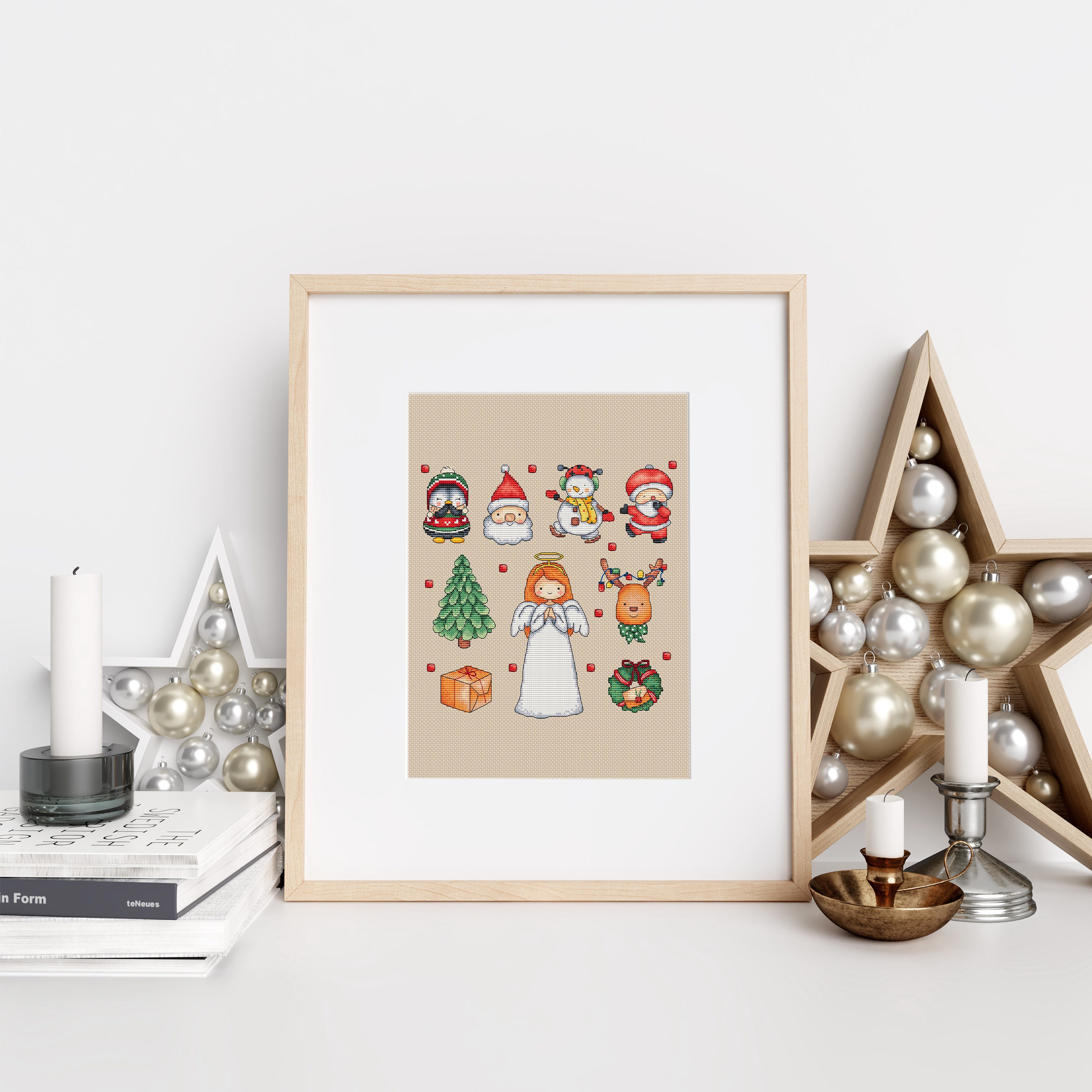 Christmas Sampler Cross Stitch Pattern, Christmas Cross Stitch Chart ...