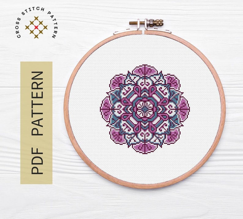 Mandala Cross Stitch Pattern PDF Instant Download Mandala - Etsy