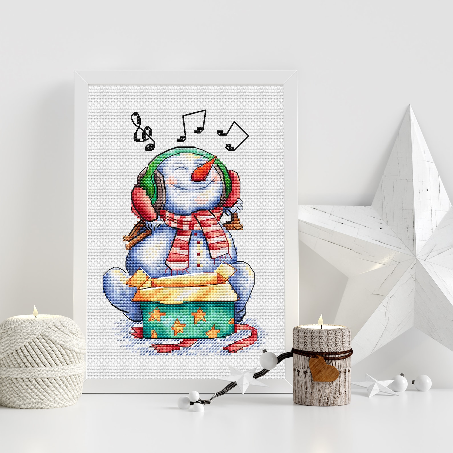 Snowman Cross Stitch Pattern PDF, Funny Christmas, Winter Cozy Counted ...