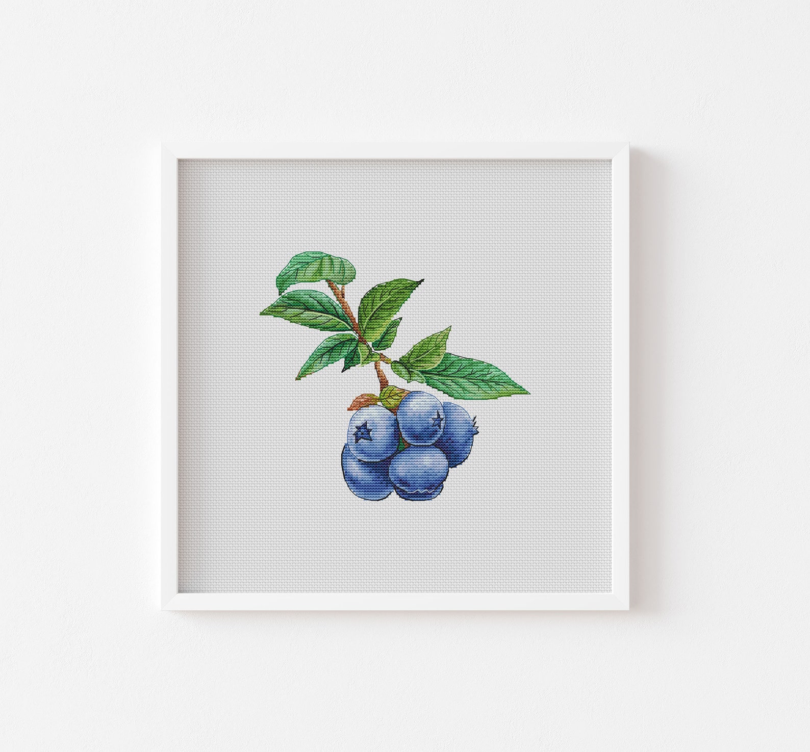 Blueberry Cross Stitch Pattern PDF, Blueberry Embroidery, Fruit Cross ...