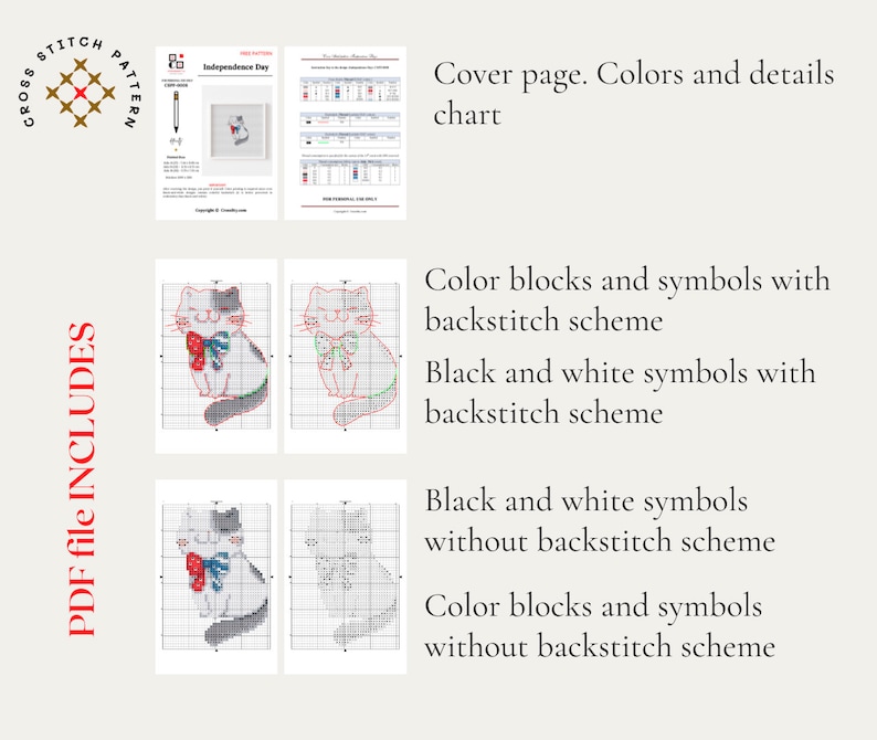 Christmas Mice Cross Stitch Pattern PDF, Mice Cross Stitch Chart ...