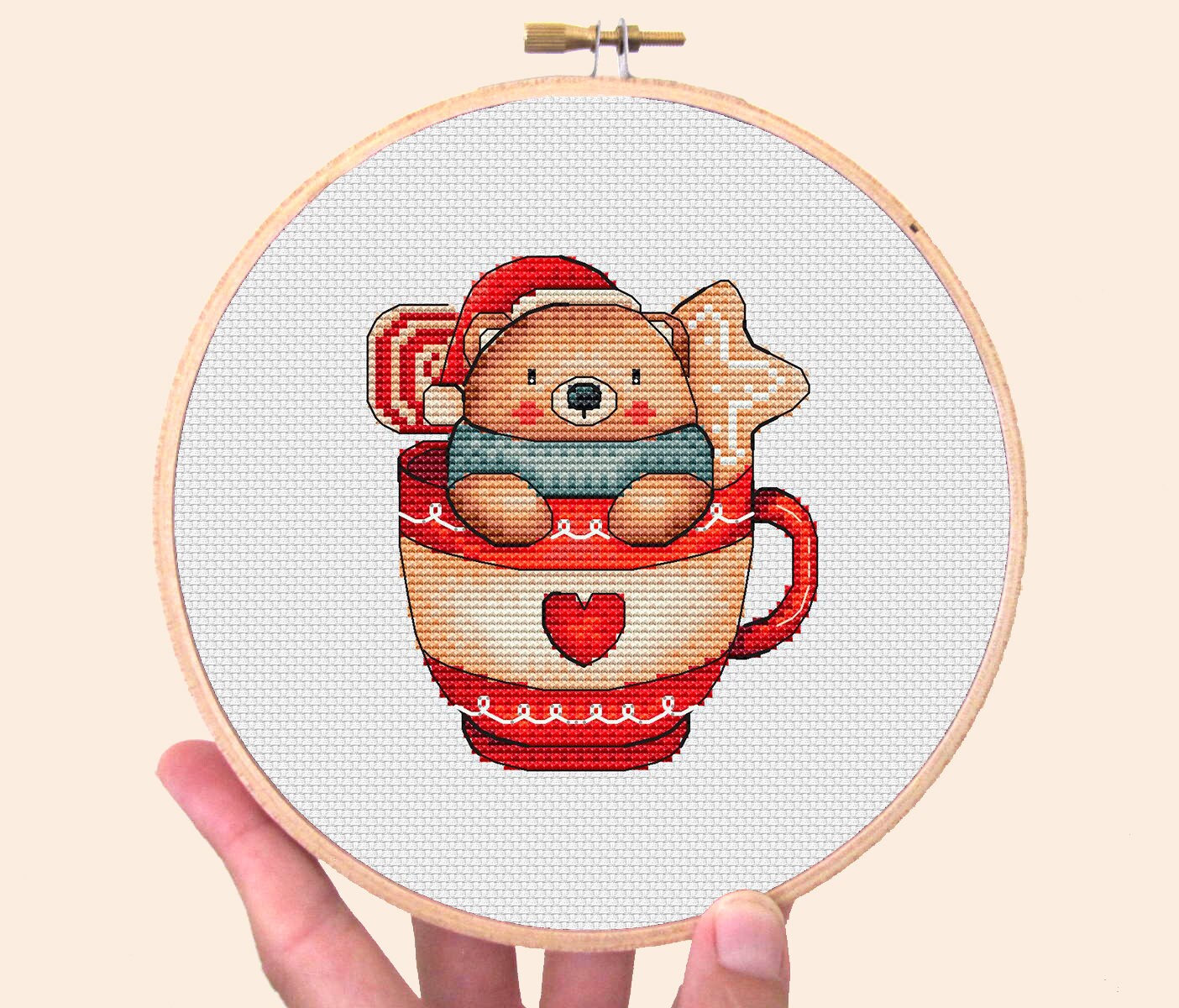 Bear Cross Stitch Pattern PDF Animal Counted Cross Stitch - Etsy
