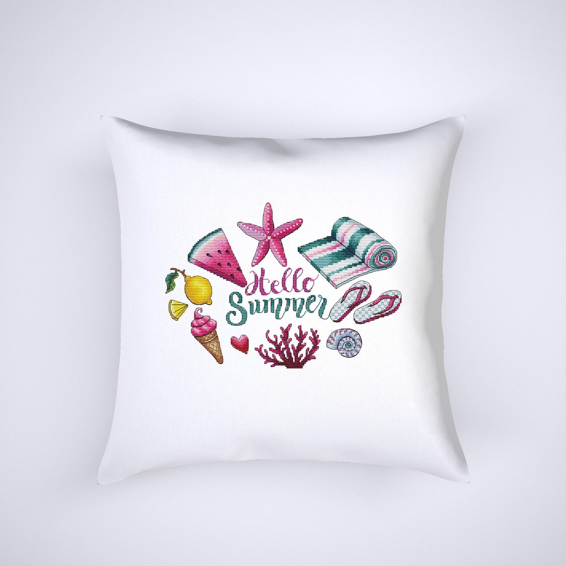 Summer Cross Stitch Pattern PDF Summer Sampler Embroidery - Etsy