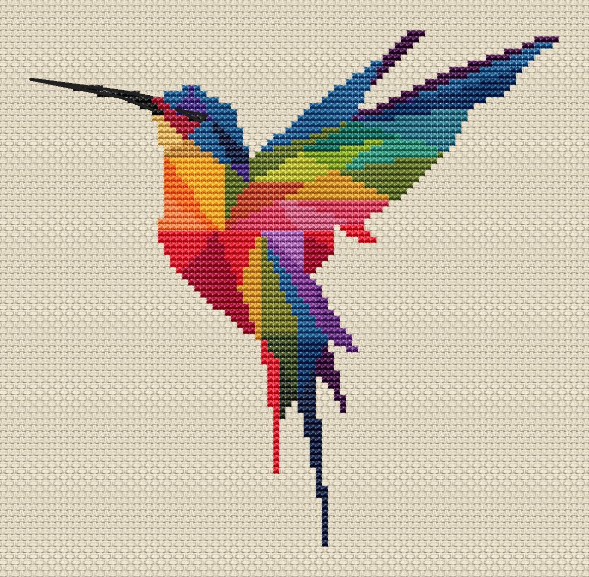 Hummingbird Cross Stitch Pattern Bird Cross Stitch Pattern - Etsy