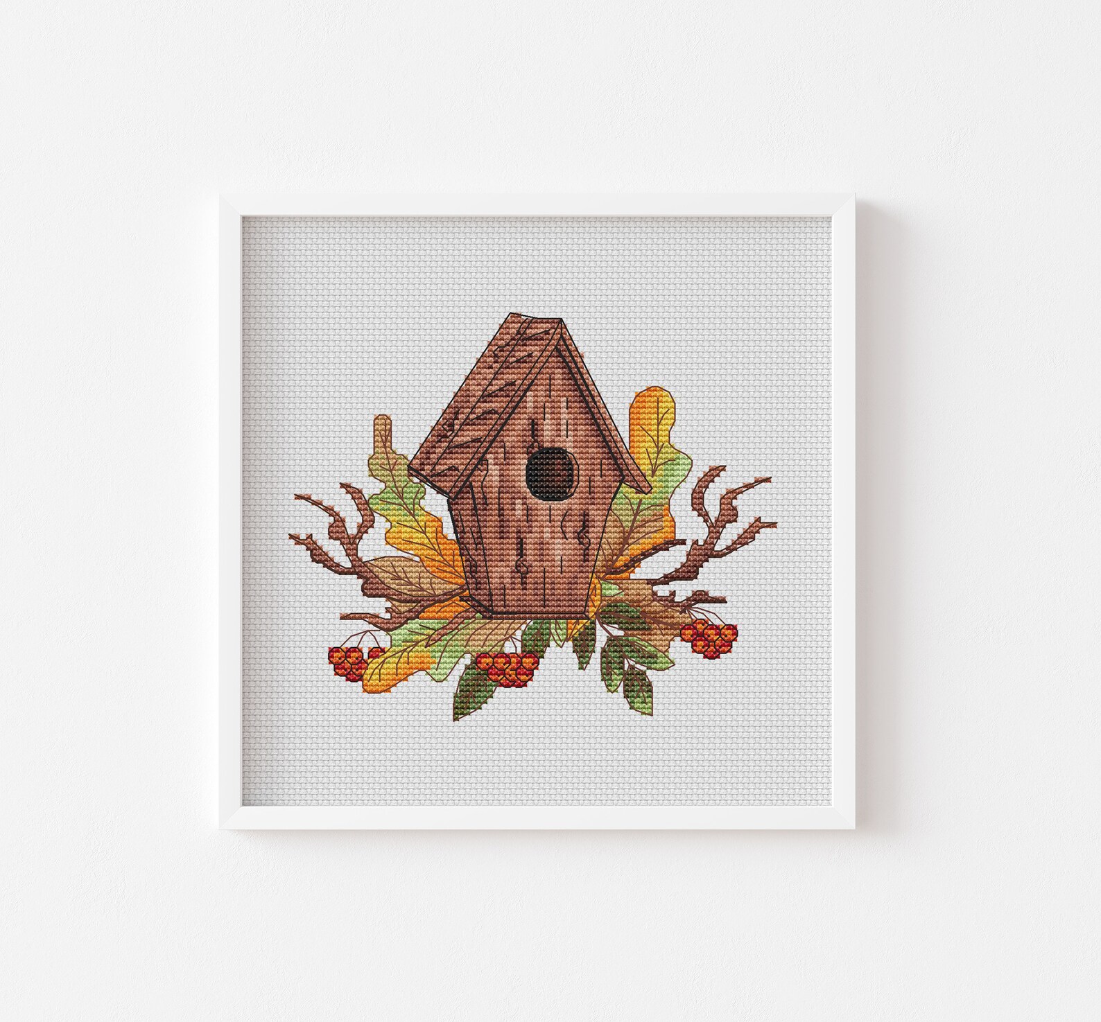 Bird House Cross Stitch Pattern House Cross Stitch Pattern - Etsy