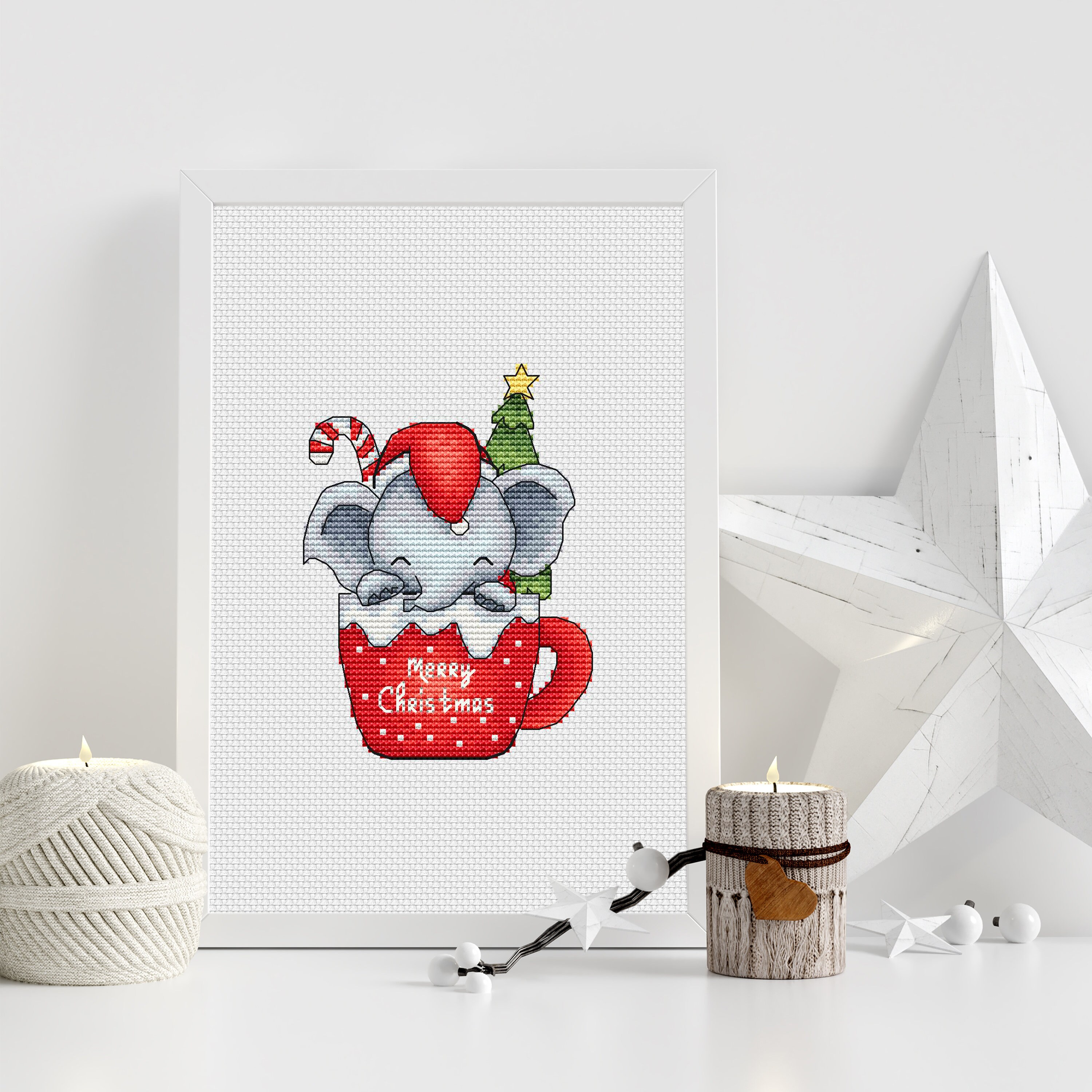 Elephant Cross Stitch Pattern PDF, Animal Counted Cross Stitch Pattern ...