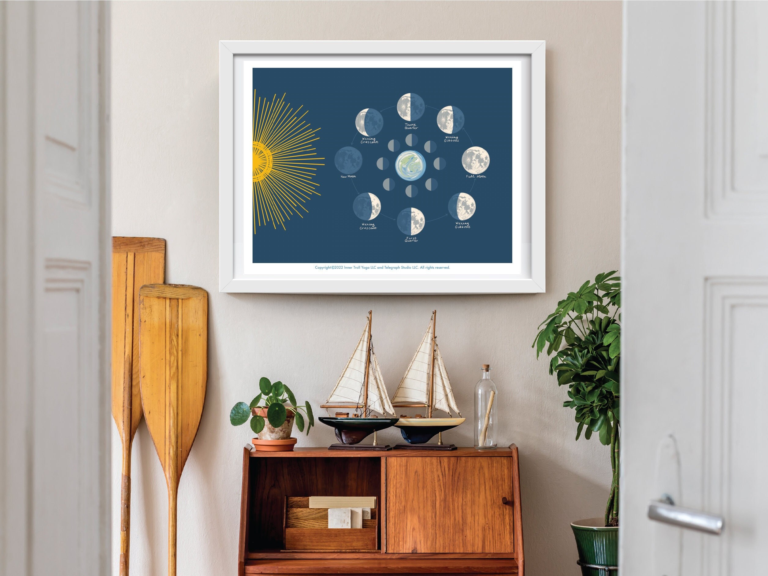 Moon Phases Poster// Lunar Phases Poster// Digital Download - Etsy