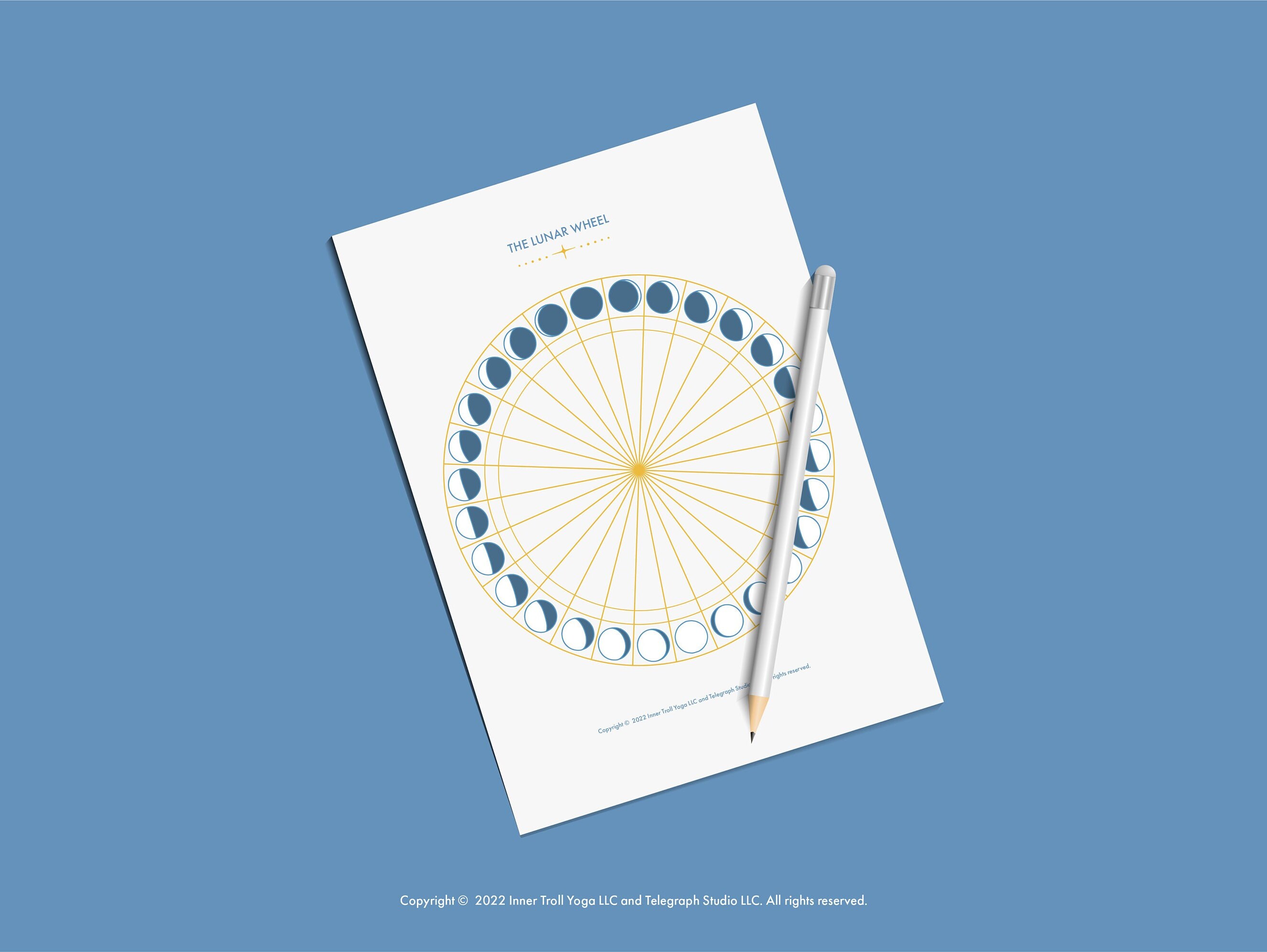 Lunar Wheel//printable Moon Phase Worksheet//printable Lunar Art ...