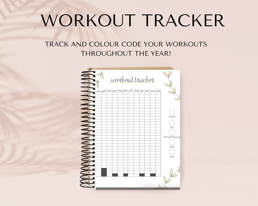 Year in Workouts, Workout Tracker! Customizable Bullet Journal ...