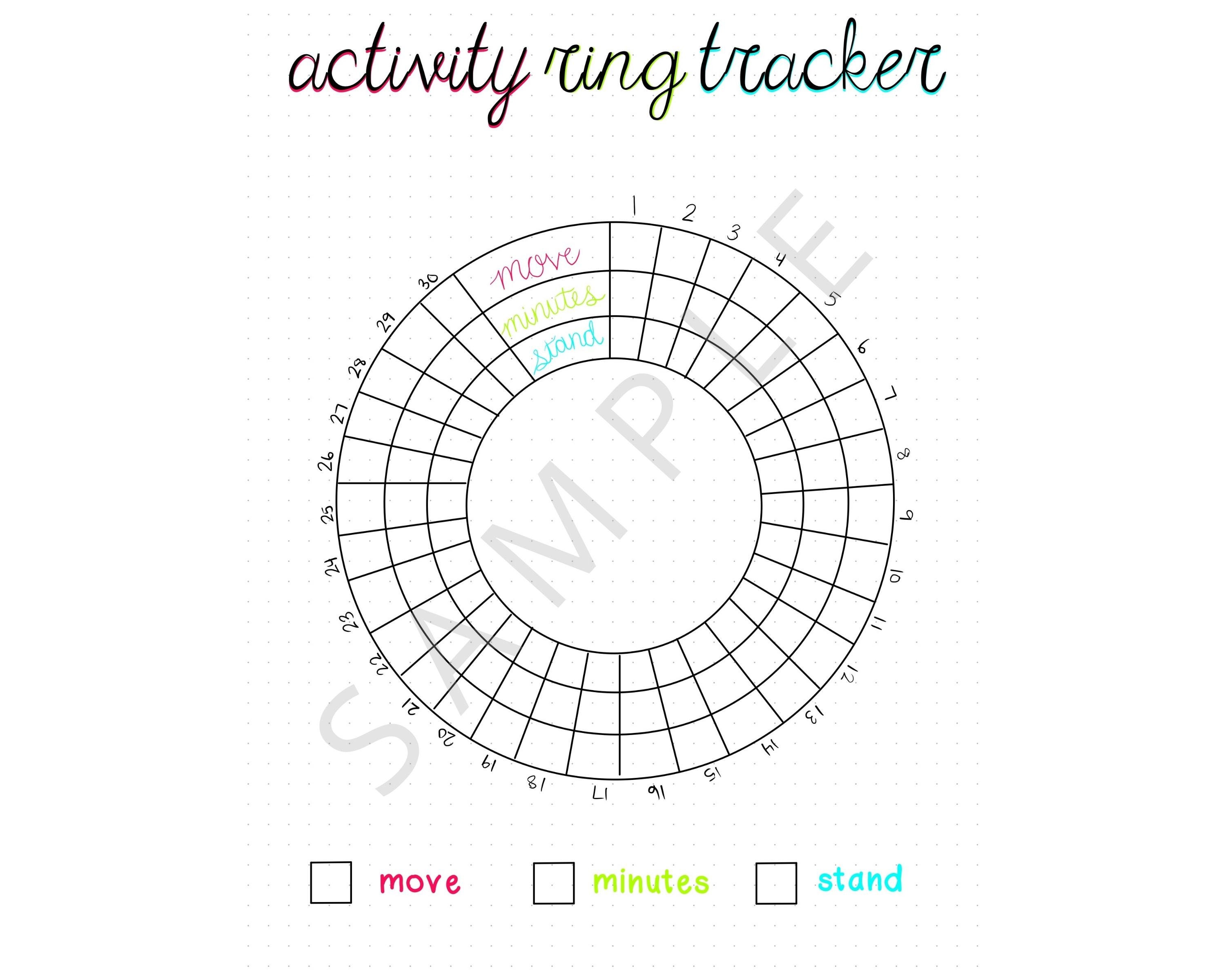 Apple Watch Activity Ring Tracker Close Those Rings, Workout Tracker ...
