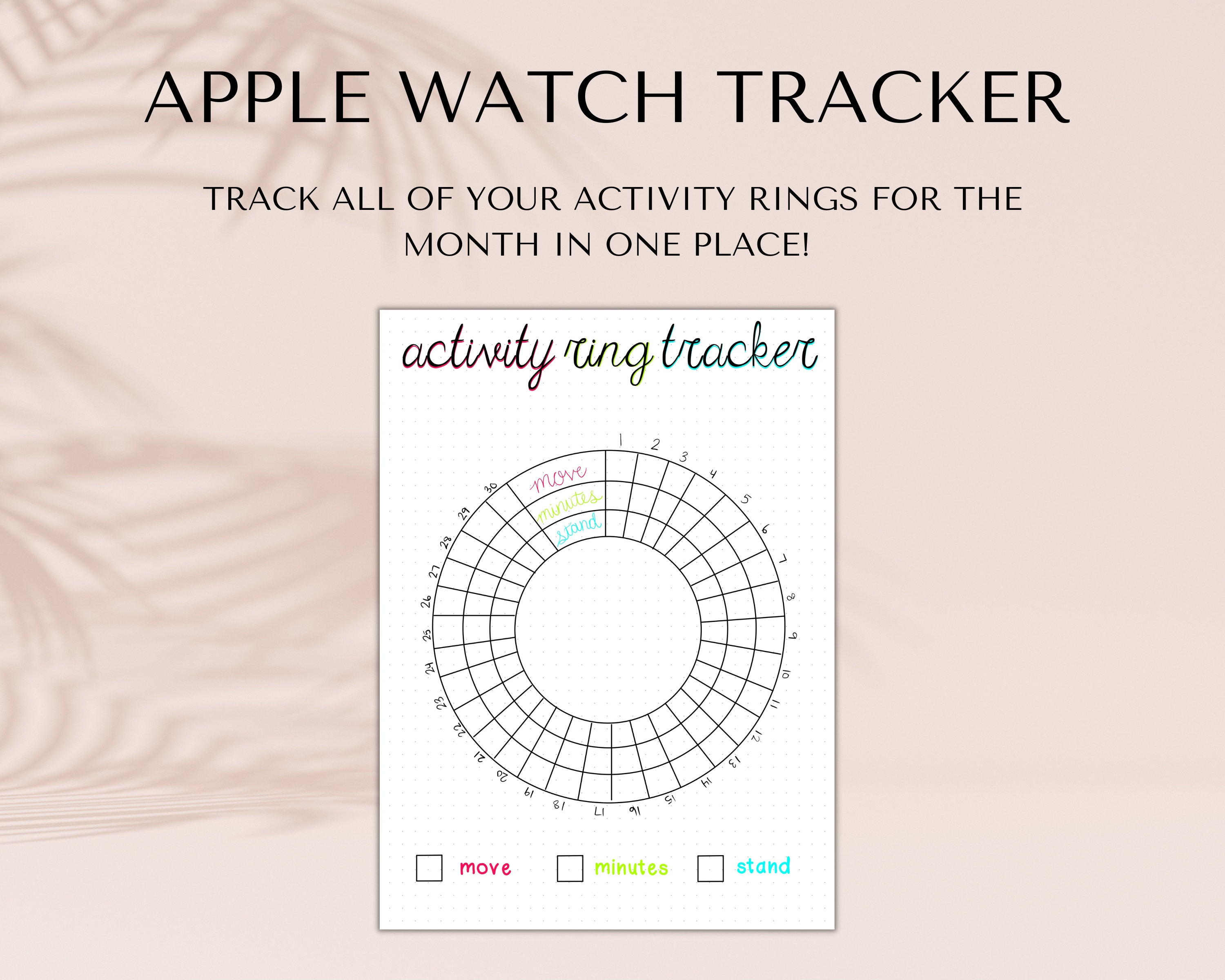 Apple Watch Activity Ring Tracker! Close Those Rings, Workout Tracker ...