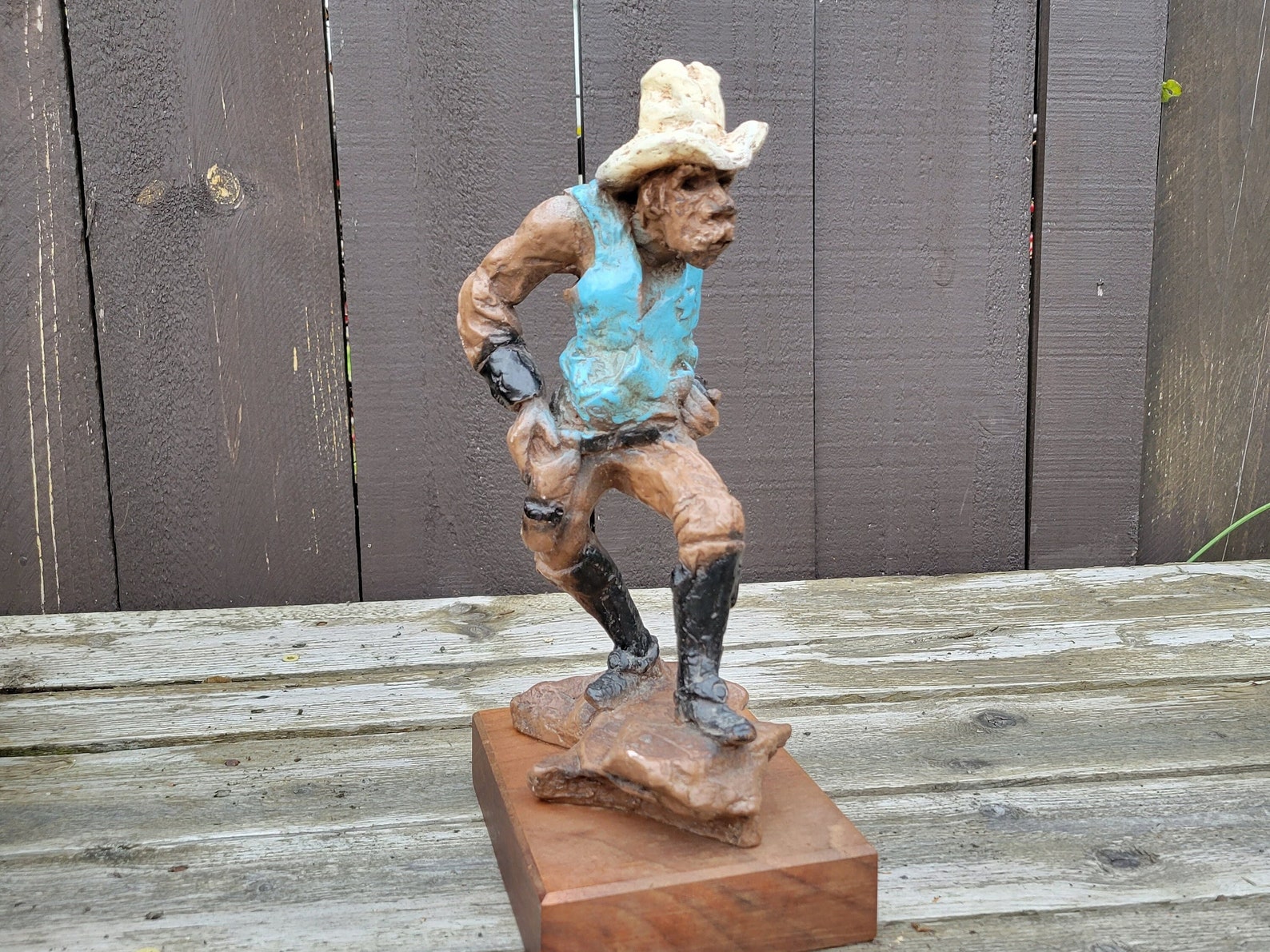 Vintage Austin Productions Durastone Cowboy Sculpture - 1973 Western ...