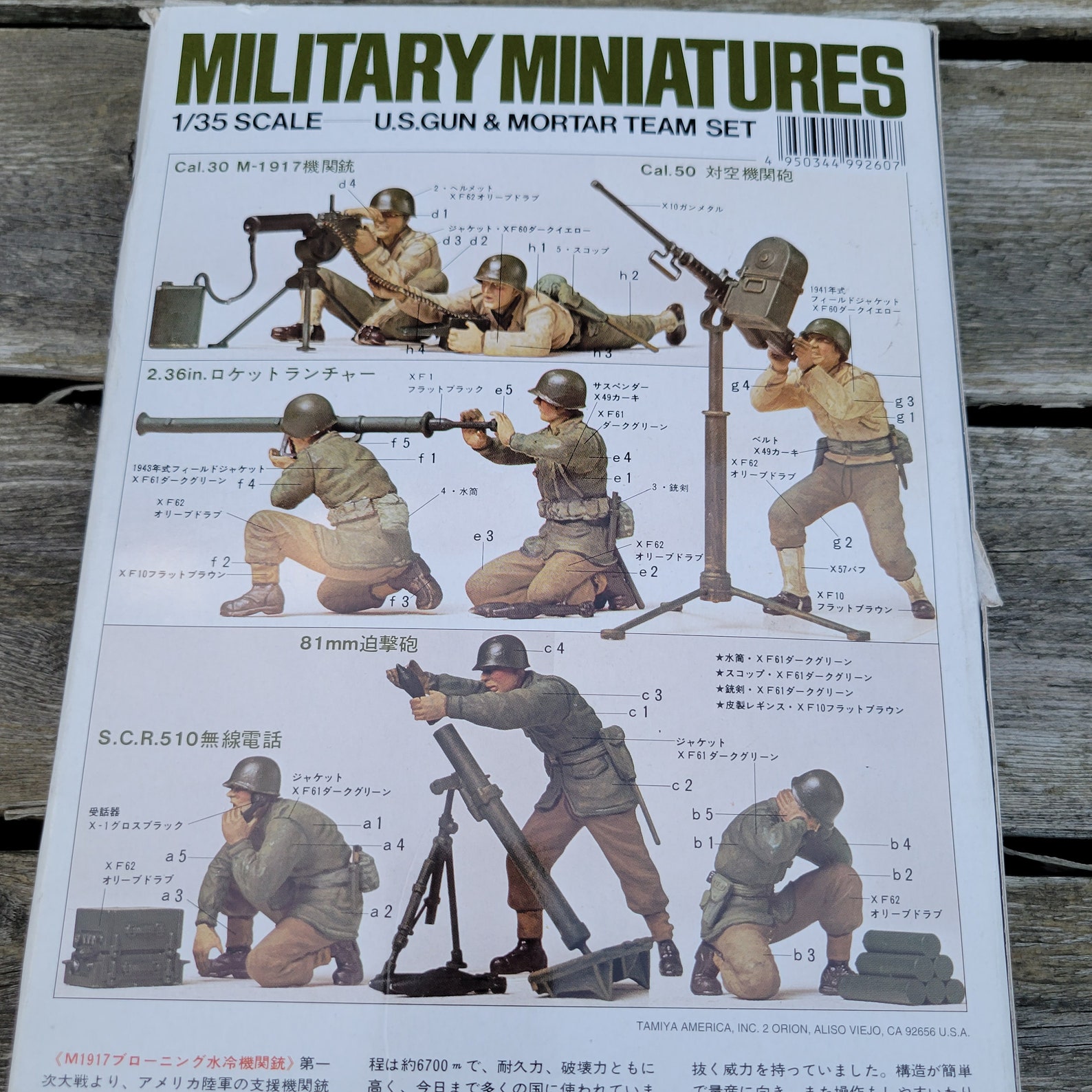 Tamiya Military Miniatures 35086 US Gun and Mortar Team Set - Etsy