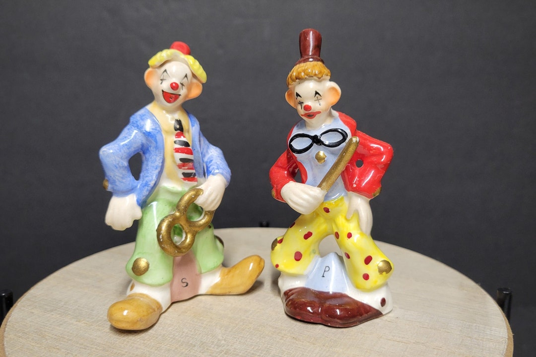 Vintage Napco "circus Clowns" Salt and Pepper Shakers, Set of 2, Made ...
