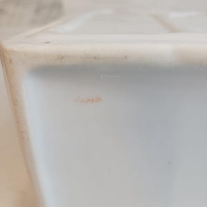 Vintage Lustreware Wall Hung Salt Box, Irredescent Blue and White With ...