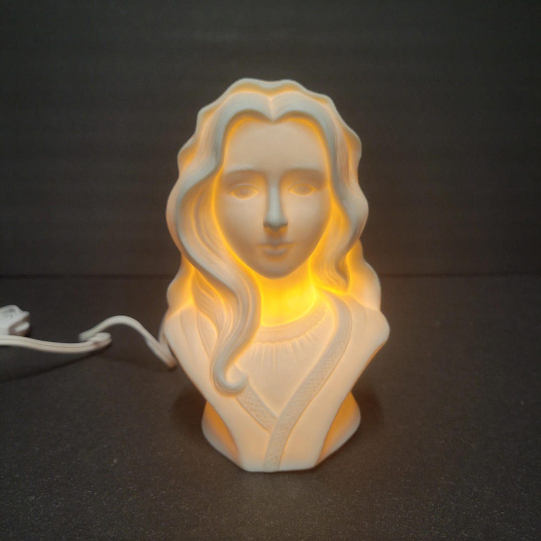 Vintage Artmark "mother Mary" Bust Light, New in Box, Pure White Bisque ...