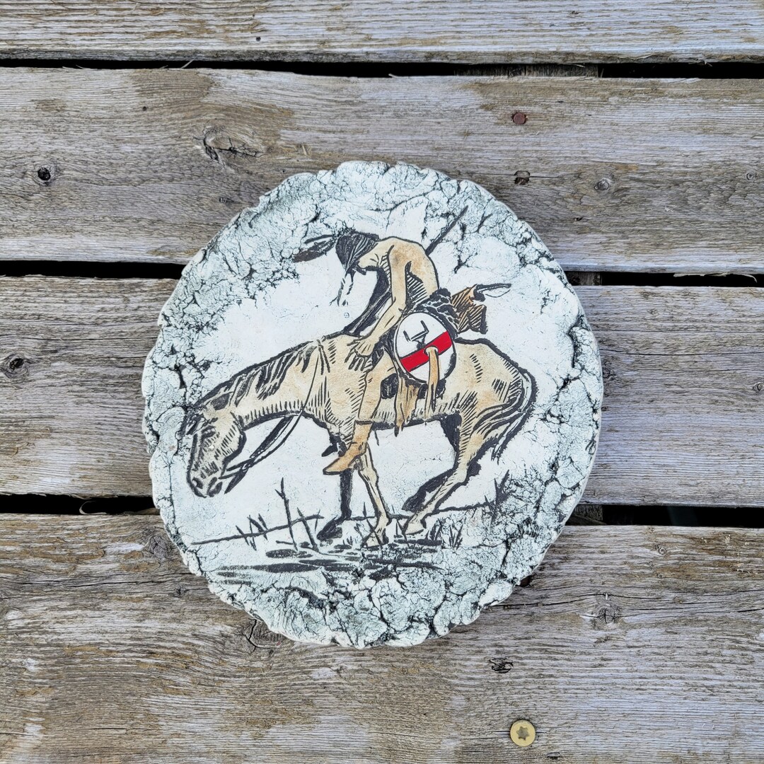 Vintage Shapes of Clay "end of the Trail" Wall Plaque, Artist Stan ...