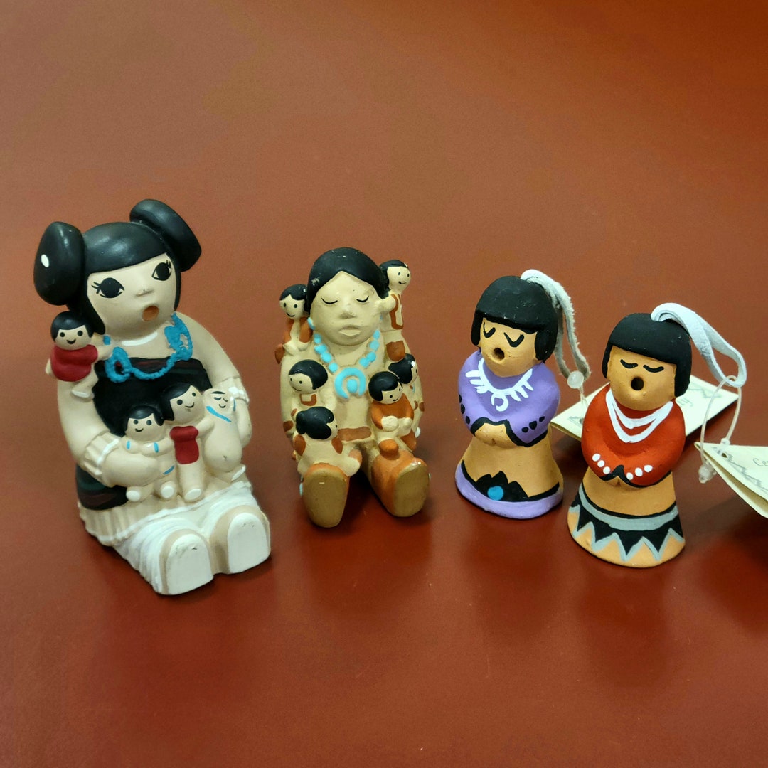 Vintage Cleo Teissedre Storyteller Figurine: Handpainted Native ...