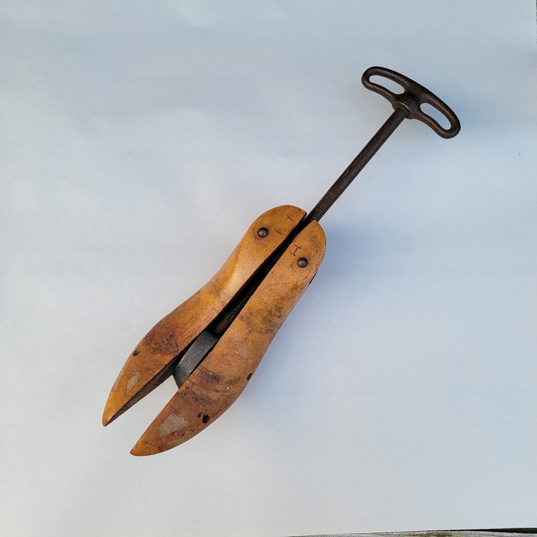 Vintage George E Belcher Wood and Cast Iron Shoe Stretcher, Made in USA ...