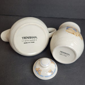 Vintage Tienshan Country Bear Stoneware Sugar and Creamer Set - Etsy