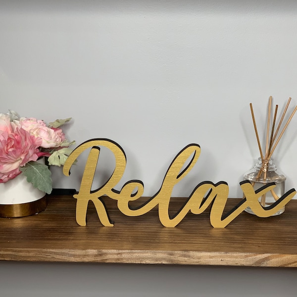 Relax Sign - Etsy