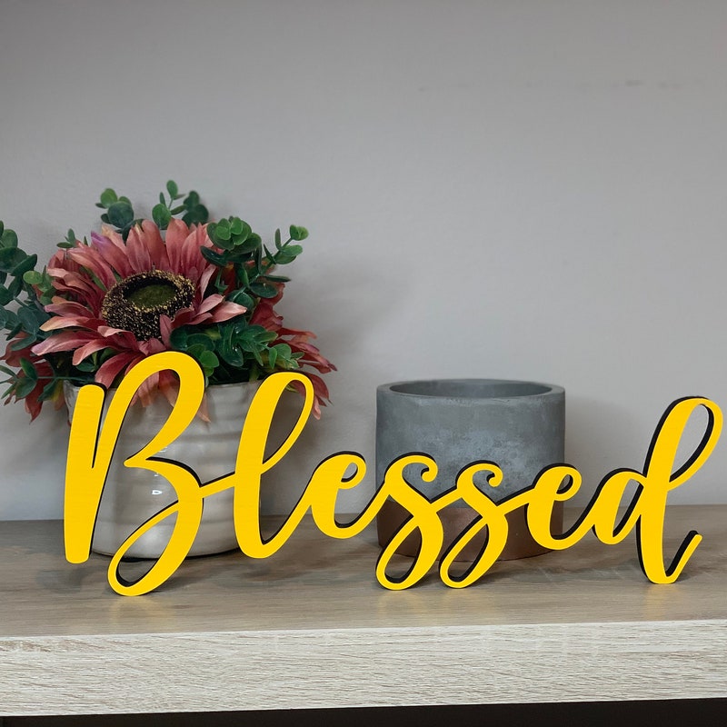 Wooden Blessed Sign - Etsy