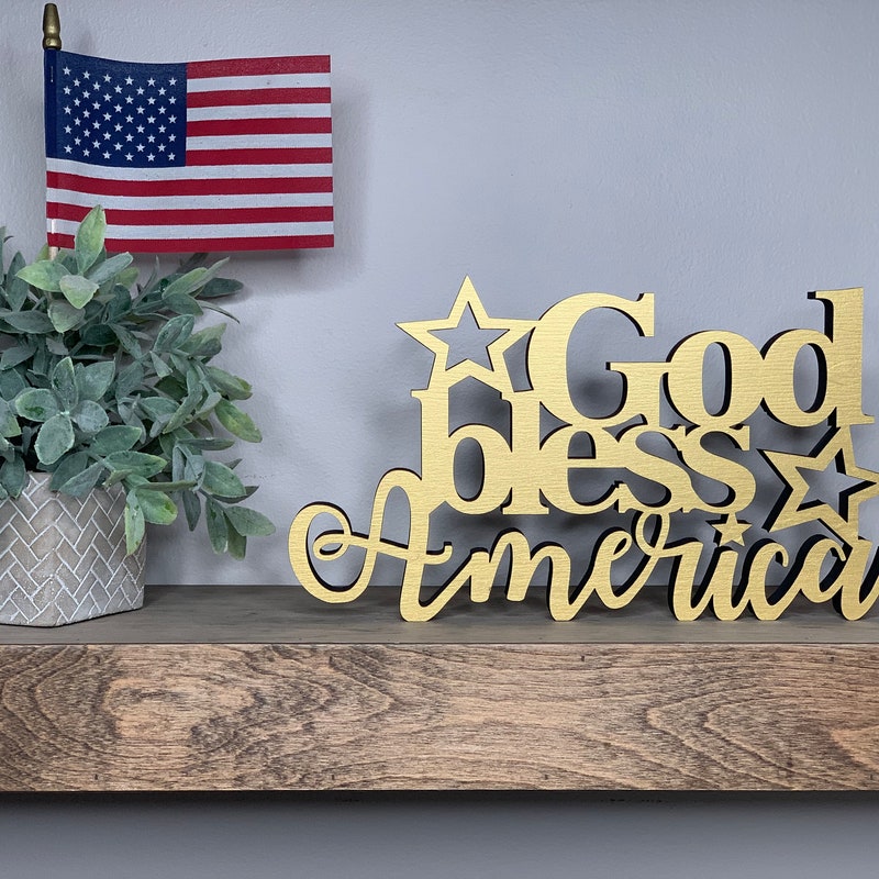 God Bless America Sign - Etsy