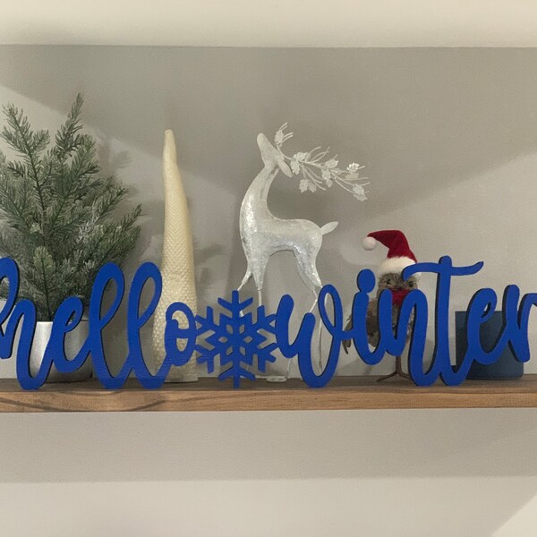 Hello Winter Sign - Etsy