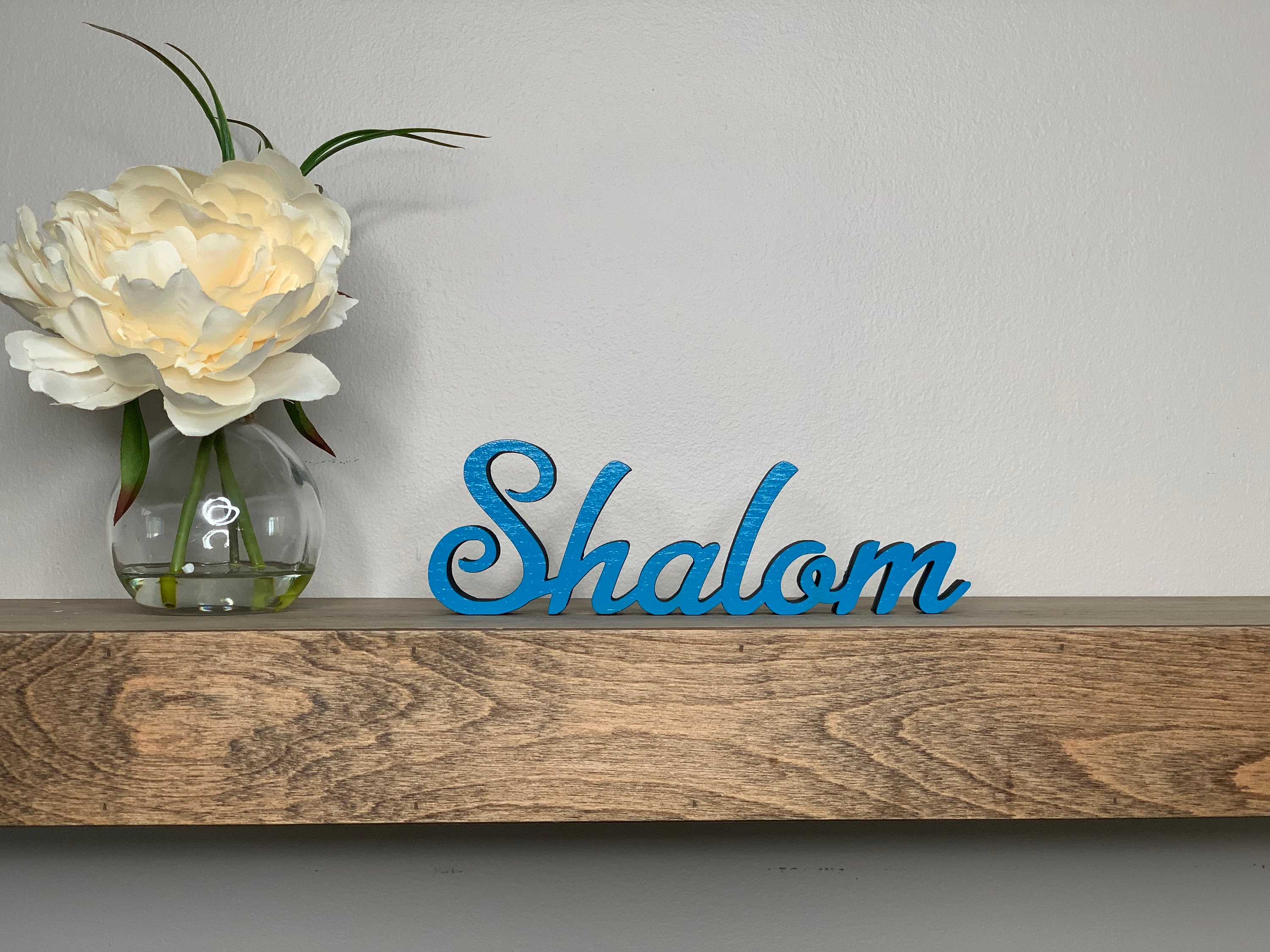 Shalom Wood Sign: Freestanding Shelf Decor - Etsy