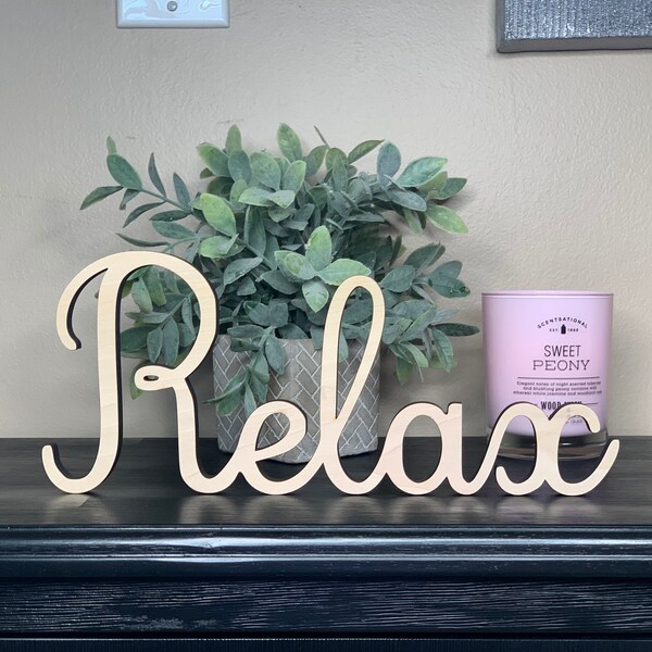 Relax Sign - Etsy