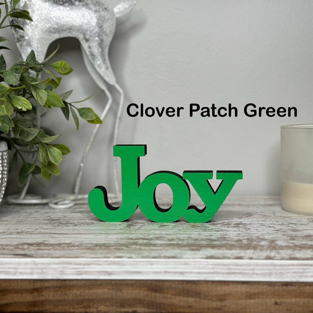 Joy Freestanding Wooden Sign Desk Decor 3d Sign Shelf Home Decor Mantel ...