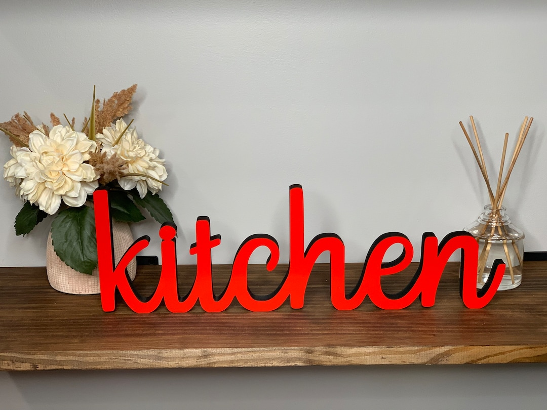 Kitchen Freestanding Wood Sign, Home Decor, Kitchen Decor, 3d Sign ...