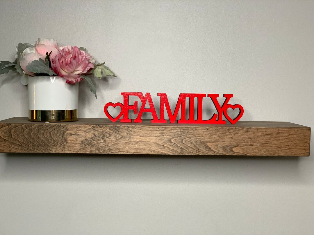 Freestanding Wooden Family Sign With Hearts - USA Made - Etsy