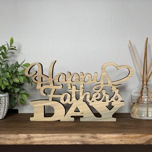Happy Father's Day Freestanding Wood Sign, Desk Sign, Shelf Sign, 3d ...