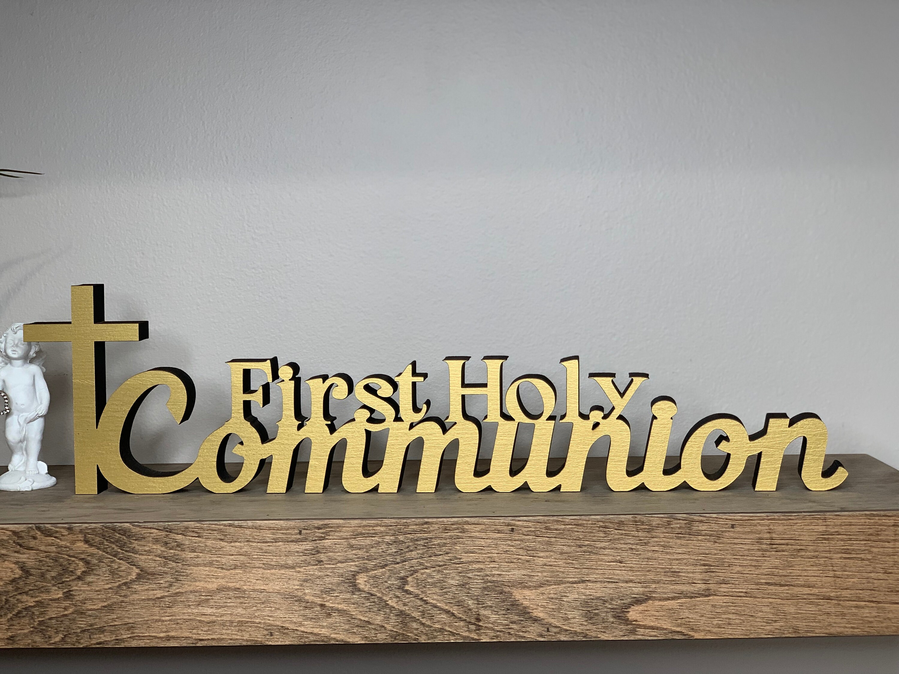 First Holy Communion Freestanding Wood Sign First Communion - Etsy