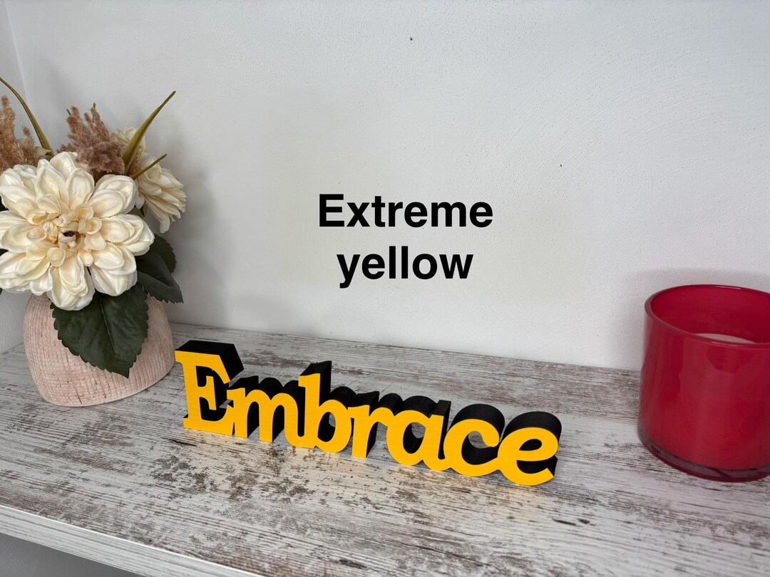 Embrace Wood Sign - Freestanding Shelf Decor, Laser Cut - Etsy