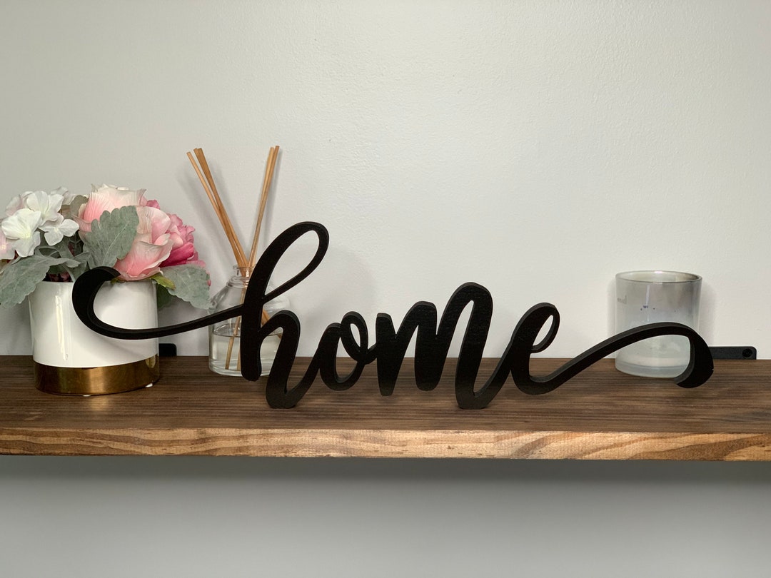 Freestanding Wood Home Sign: Tabletop Decor, USA Made - Etsy