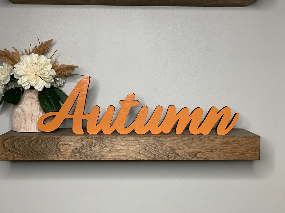 Autumn Wood Sign: Freestanding Fall Decor - Etsy