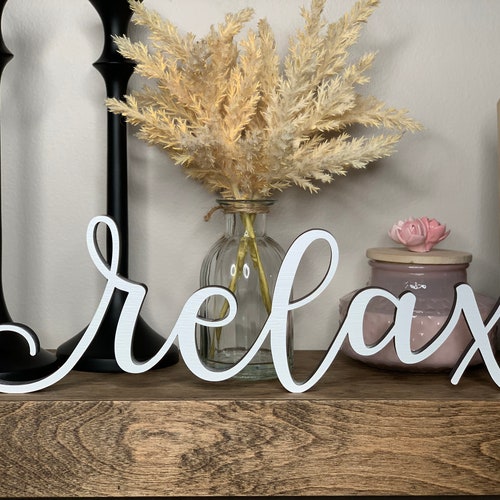 Relax Sign Relax Wood Sign Spa Decor Vertical Wood Sign - Etsy