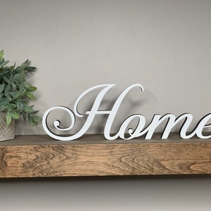 Home Freestanding Wood Sign, Shelf Decor, Desk Decor, 3d Sign, Tabletop ...