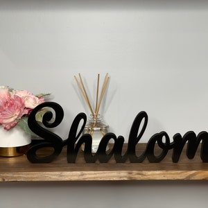 Shalom Wooden Sign: Freestanding Shelf Decor - Etsy