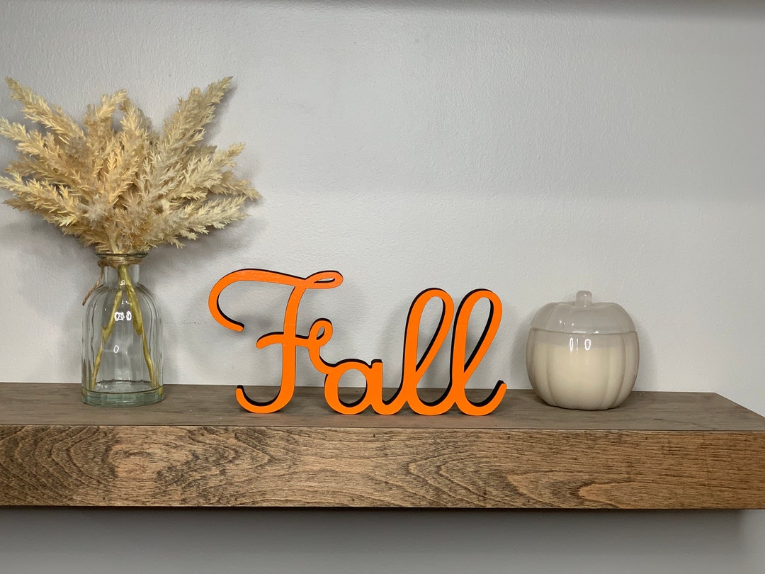 Fall Wood Sign: Freestanding Autumn Decor - Etsy