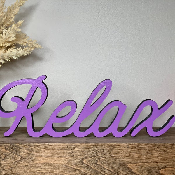 Relax Sign - Etsy