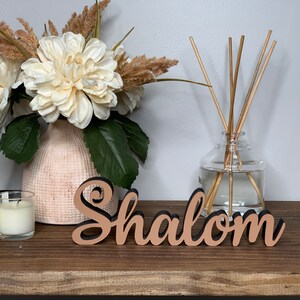 Shalom Wooden Sign: Freestanding Shelf Decor - Etsy