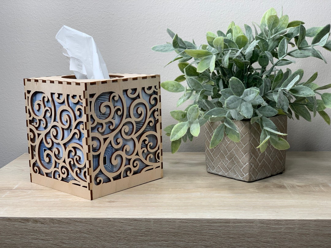 Wood Tissue Box Cover - Etsy