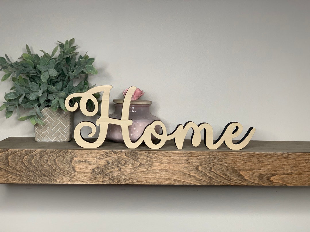 Home Freestanding Wood Sign,, Home Decor, Tabletop Decor, Desk Decor ...