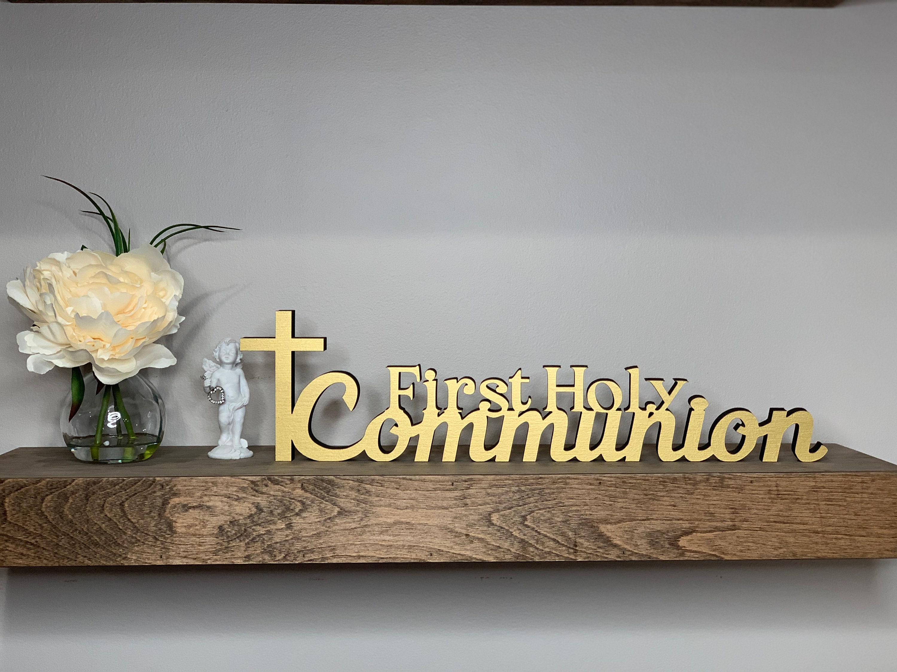 First Holy Communion Freestanding Wood Sign First Communion - Etsy