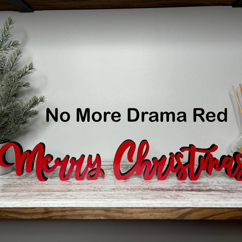 Merry Christmas Block Letters - Etsy