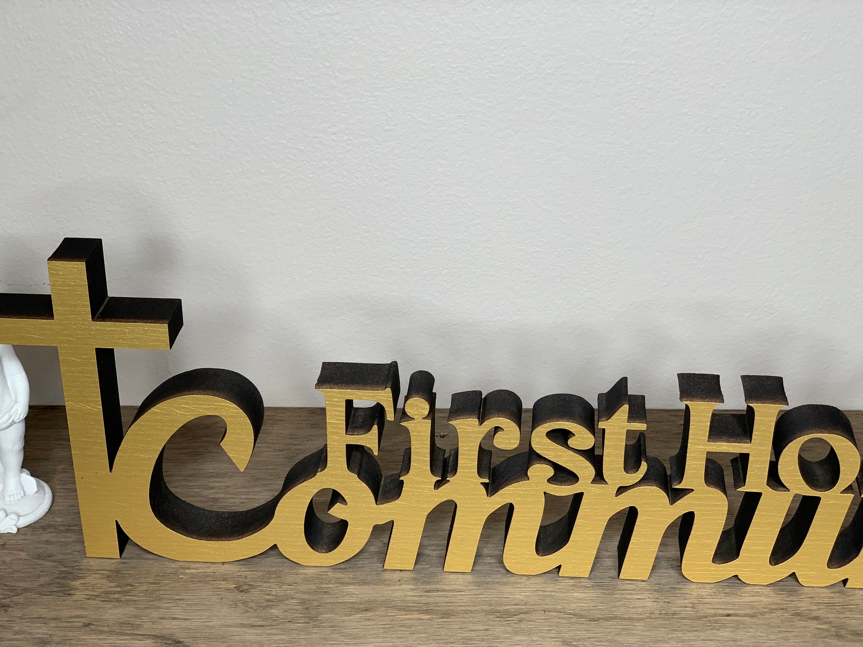 First Holy Communion Freestanding Wood Sign First Communion - Etsy