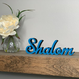 Shalom Wood Sign: Freestanding Shelf Decor - Etsy